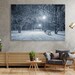 Winter Art Print, Huge Canvas Wall Decor, Snowy Pathway, Snow Canvas ...