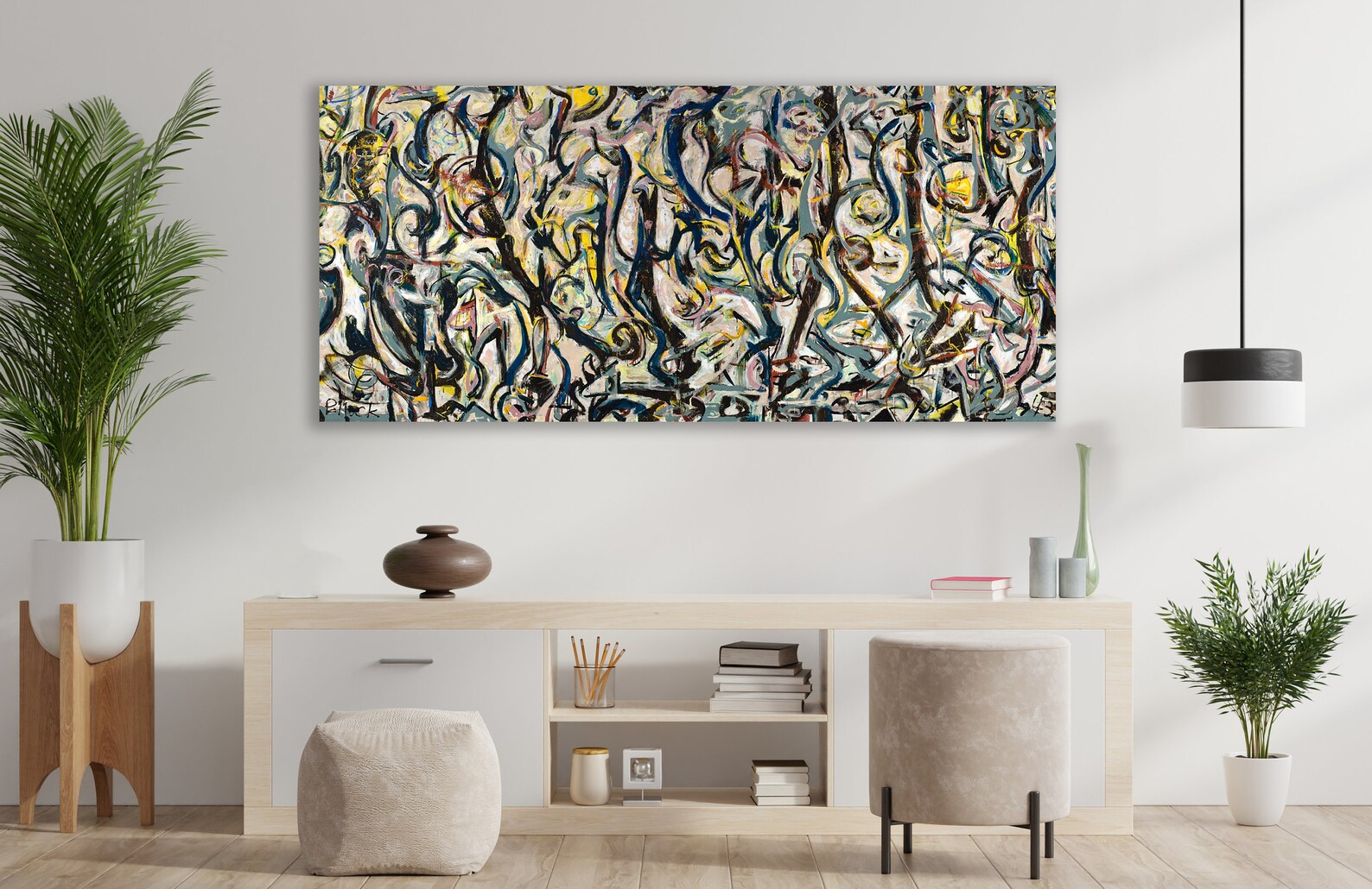 Mural Wall Art, Jackson Pollock Art, Mural Wall Decor, Huge Canvas Wall ...