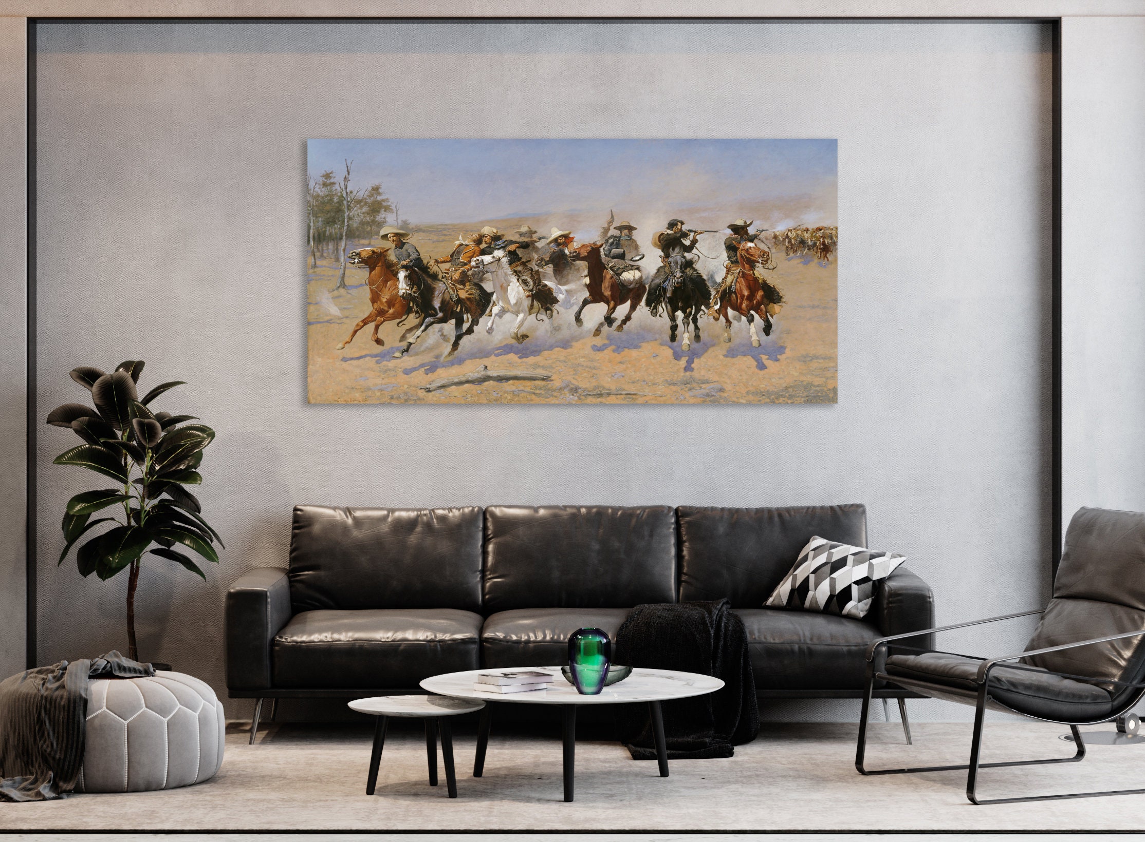 A Dash for the Timber Wall Art, Huge Canvas Home Decor, Frederic ...