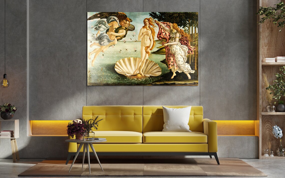 The Birth of Venus Wall Art, Huge Canvas Home Decor, Sandro Botticelli ...