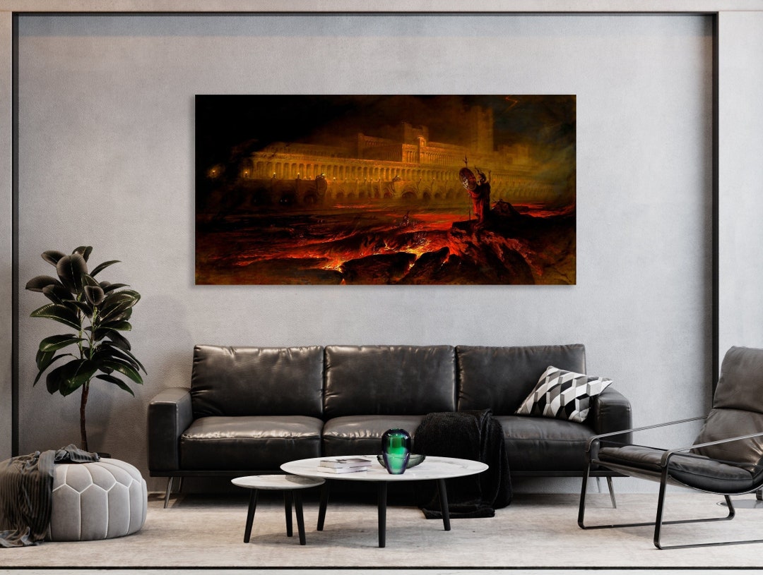 Pandemonium 1825 Wall Art, Huge Canvas Home Decor, John Martin Canvas ...