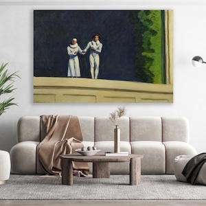 Two Comedians Wall Art, Edward Hopper, Two Comedians Canvas, Huge ...