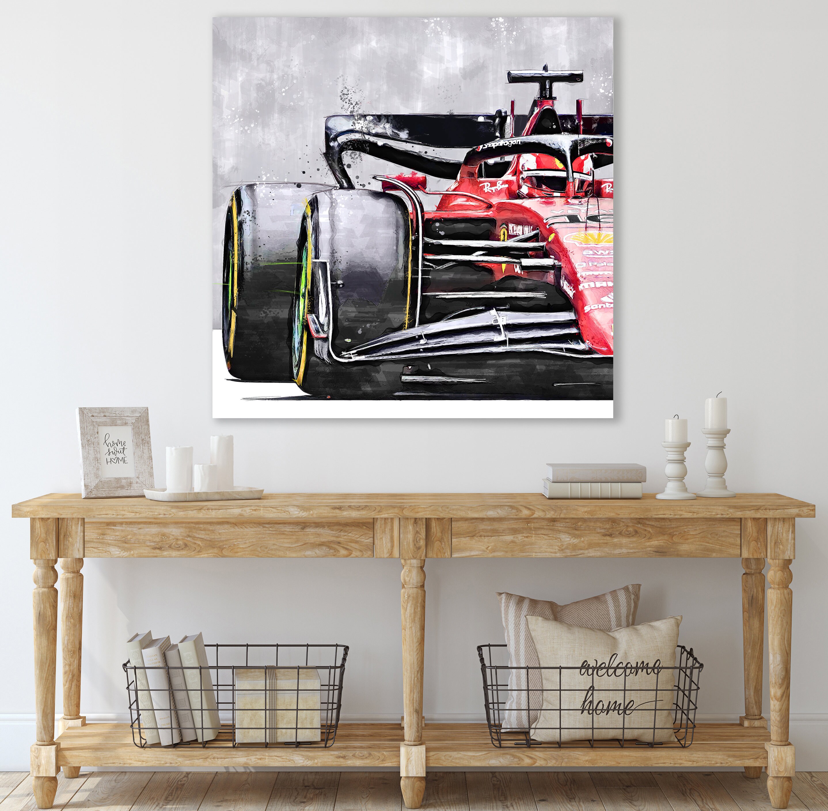 F1 Canvas, Formula 1 Wall Decor, Huge Canvas Wall Art, Formula 1 Wall ...