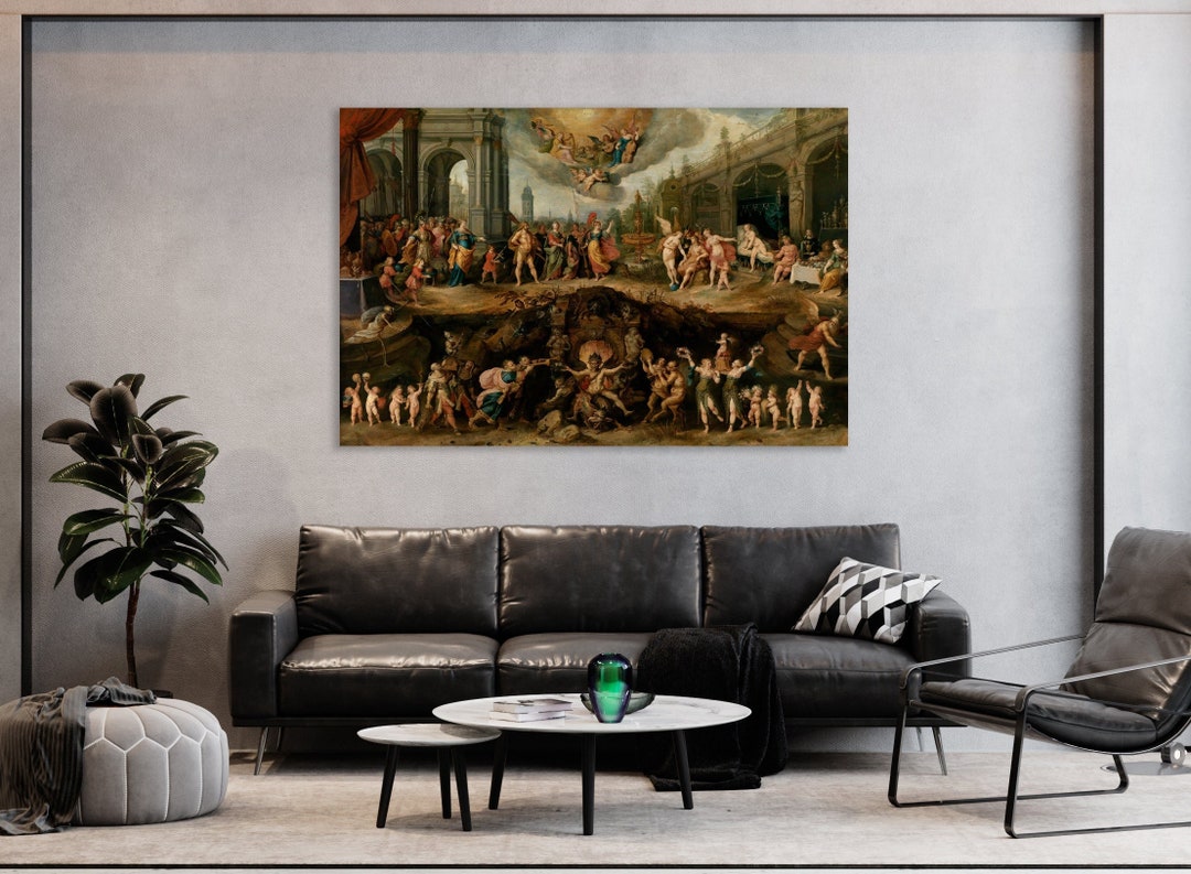 Mankinds Eternal Dilemma The Choice Between Virtue And Vice Wall Art Frans Fracken Huge 