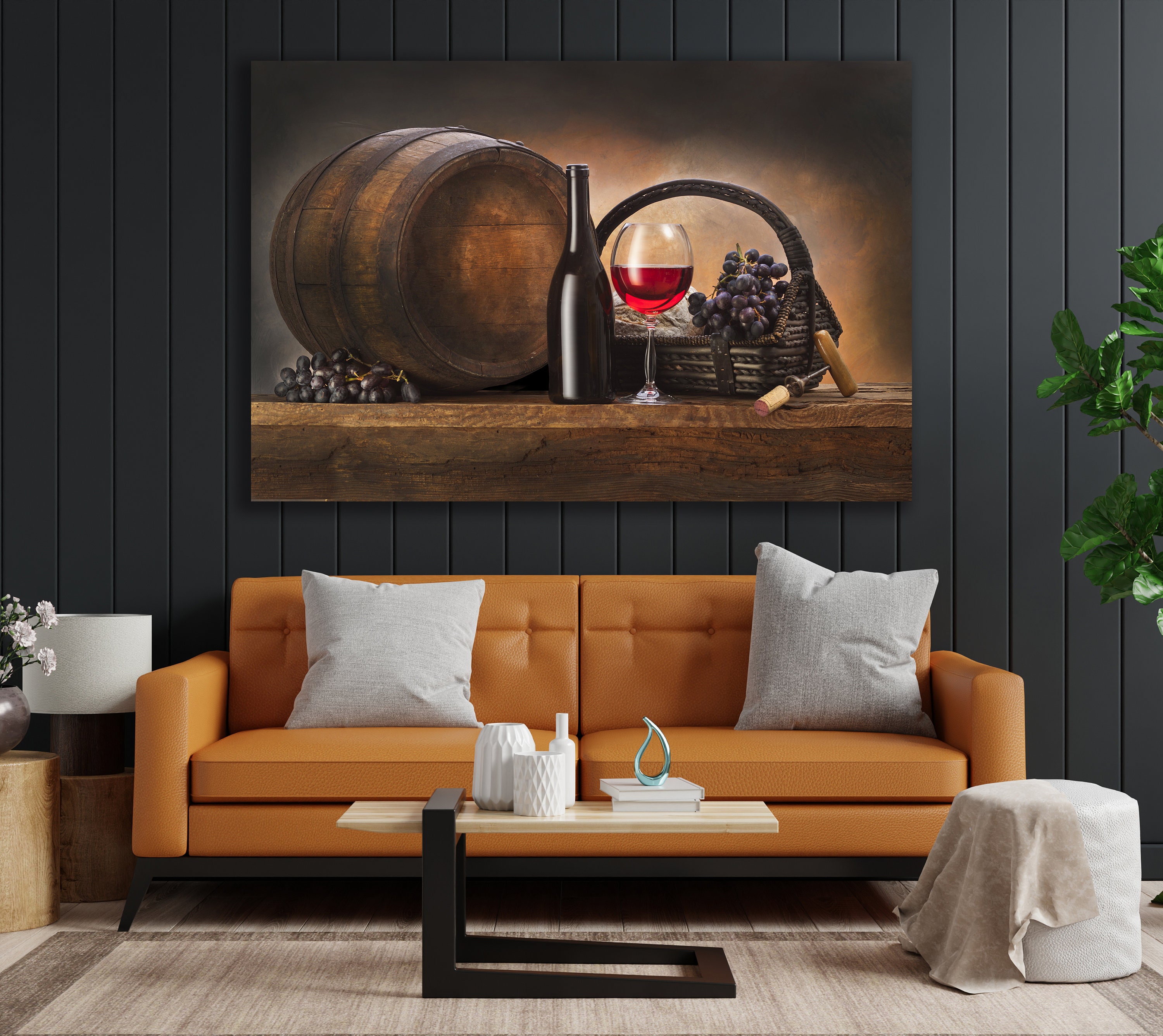 Wine Art, Grapes Canvas, Huge Canvas Wall Decor, Wine Canvas, Wine ...