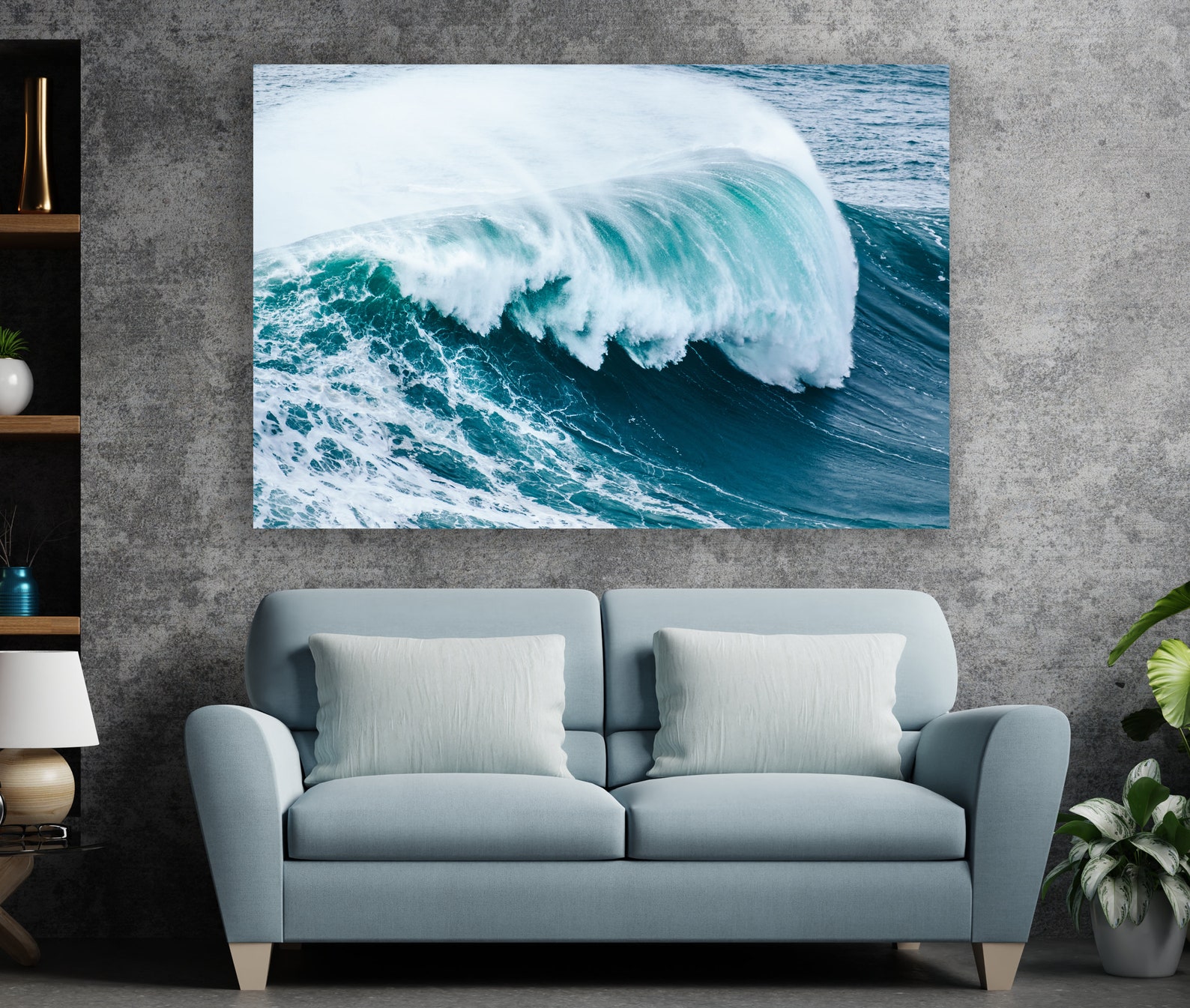 Ocean Wave Wall Decor, Ocean Wall Art, Huge Canvas Home Decor, Peaceful ...