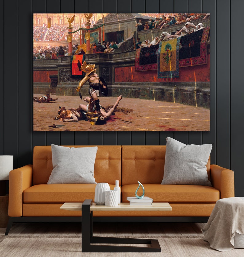 Pollice Verso Art, Gladiator, Huge Canvas Home Decor, Roman Empire ...