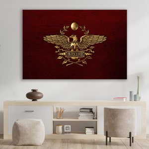 SPQR Sign, Ancient Roman Flag, Huge Canvas Home Decor, SPQR Canvas ...
