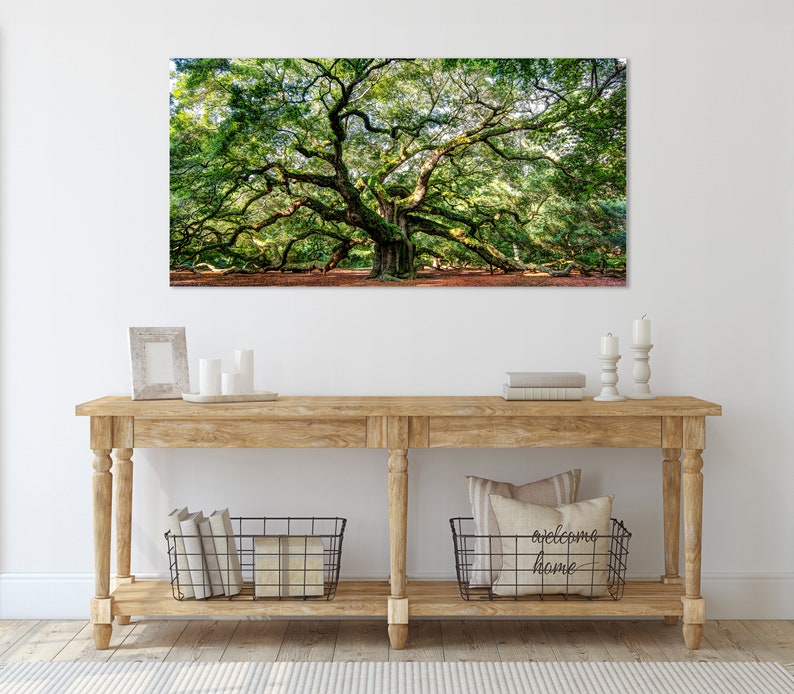 Angel Oak Tree Canvas Print, Oak Tree Art, Huge Canvas Wall Art, Angel ...