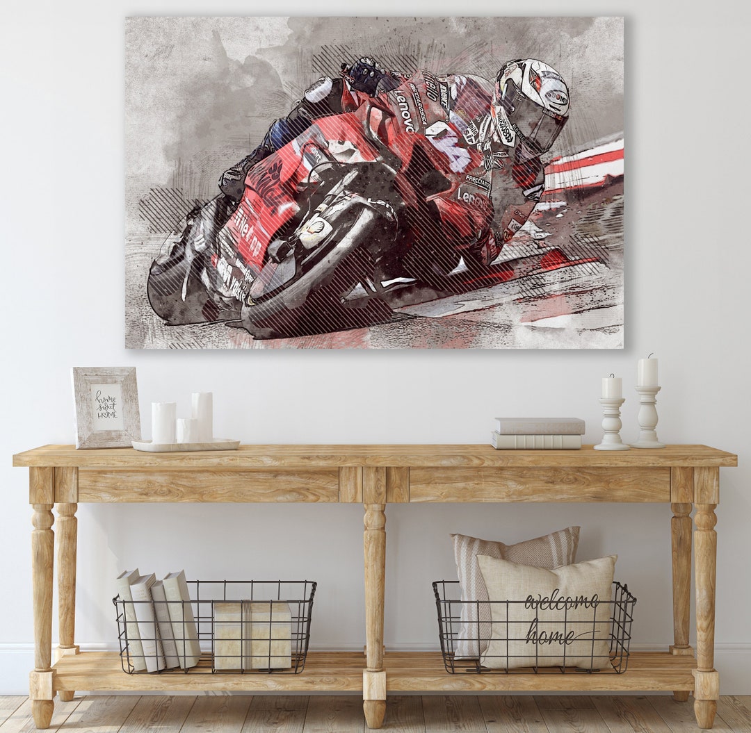 Motogp Wall Art, Motorcycle, Motogp Canvas, Huge Canvas Home Decor ...