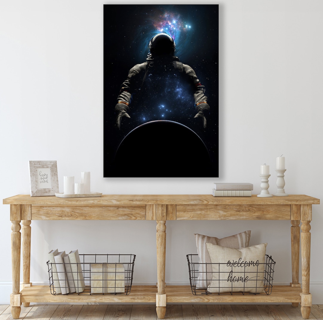 Astronaut Wall Art, Space Canvas Print, Huge Canvas Wall Decor ...