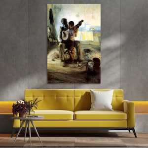 The Banjo Lesson Wall Art, Huge Canvas Home Decor, the Banjo Lesson ...
