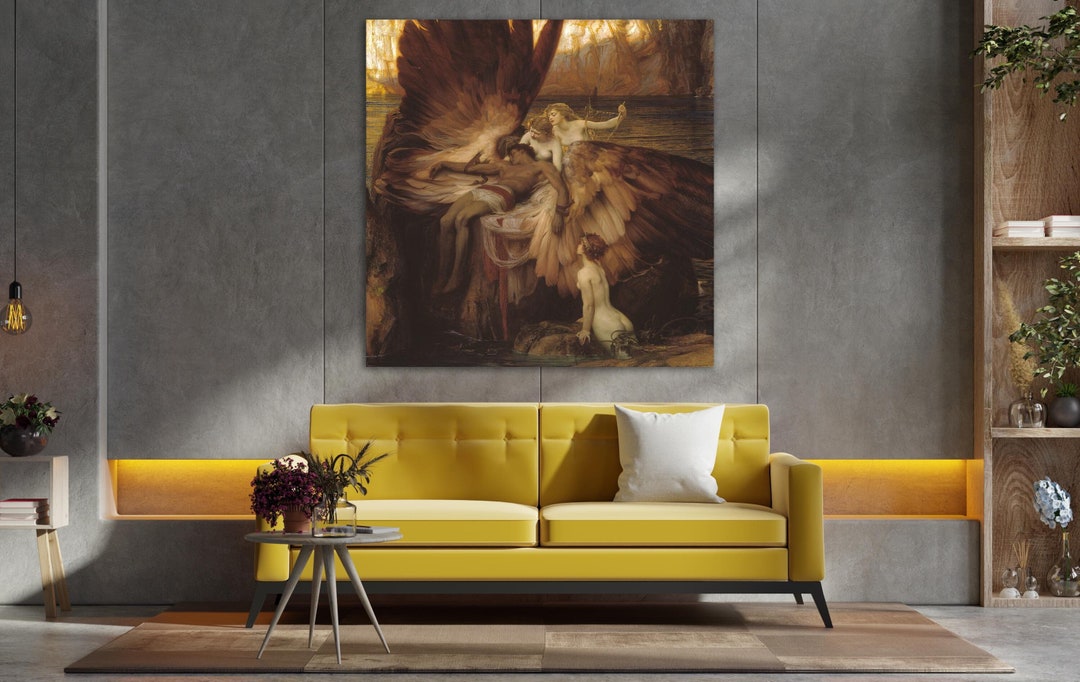 The Lament for Icarus Wall Art, Huge Canvas Home Decor, Herbert James ...