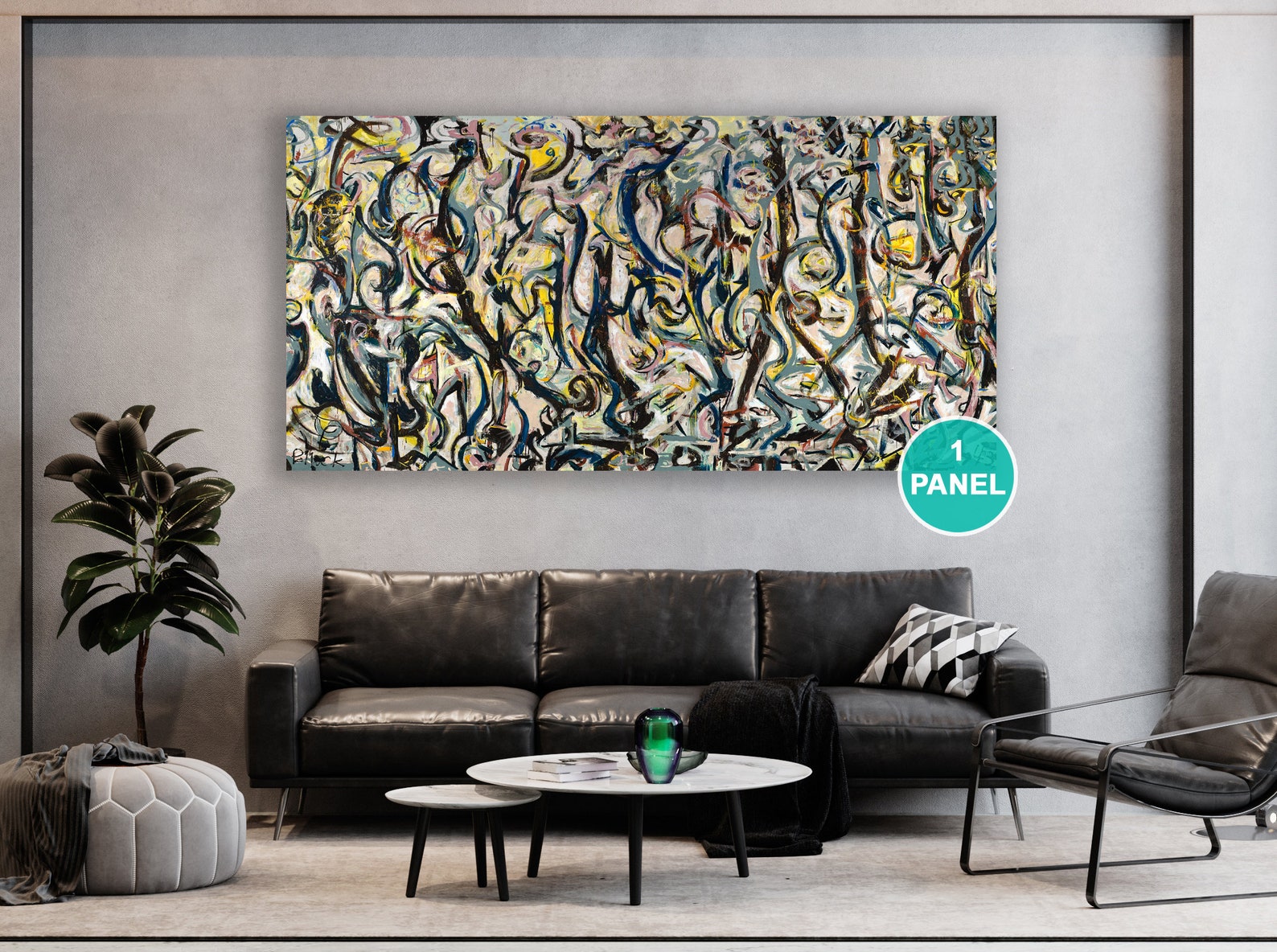 Mural Wall Art, Jackson Pollock Art, Mural Wall Decor, Huge Canvas Wall ...