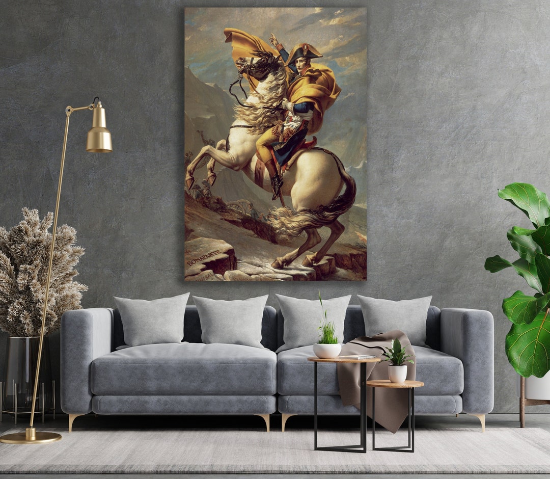 Napoleon Art, Napoleon Wall Art, Huge Canvas Home Decor, Jacques Louis ...