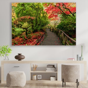 Butchart Garden Art, Trees Wall Art, Huge Canvas Home Decor, Butchart ...
