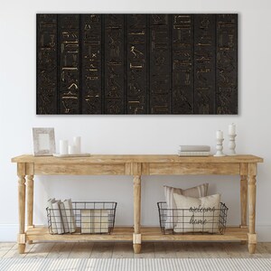 Hieroglyphics Wall Art, Hieroglyph Canvas, Huge Canvas Wall Art ...