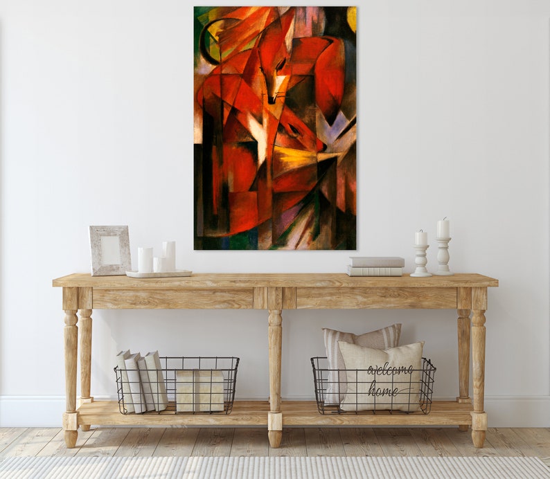 The Foxes 1913 Canvas Print, Franz Marc Wall Art, Huge Canvas Wall ...
