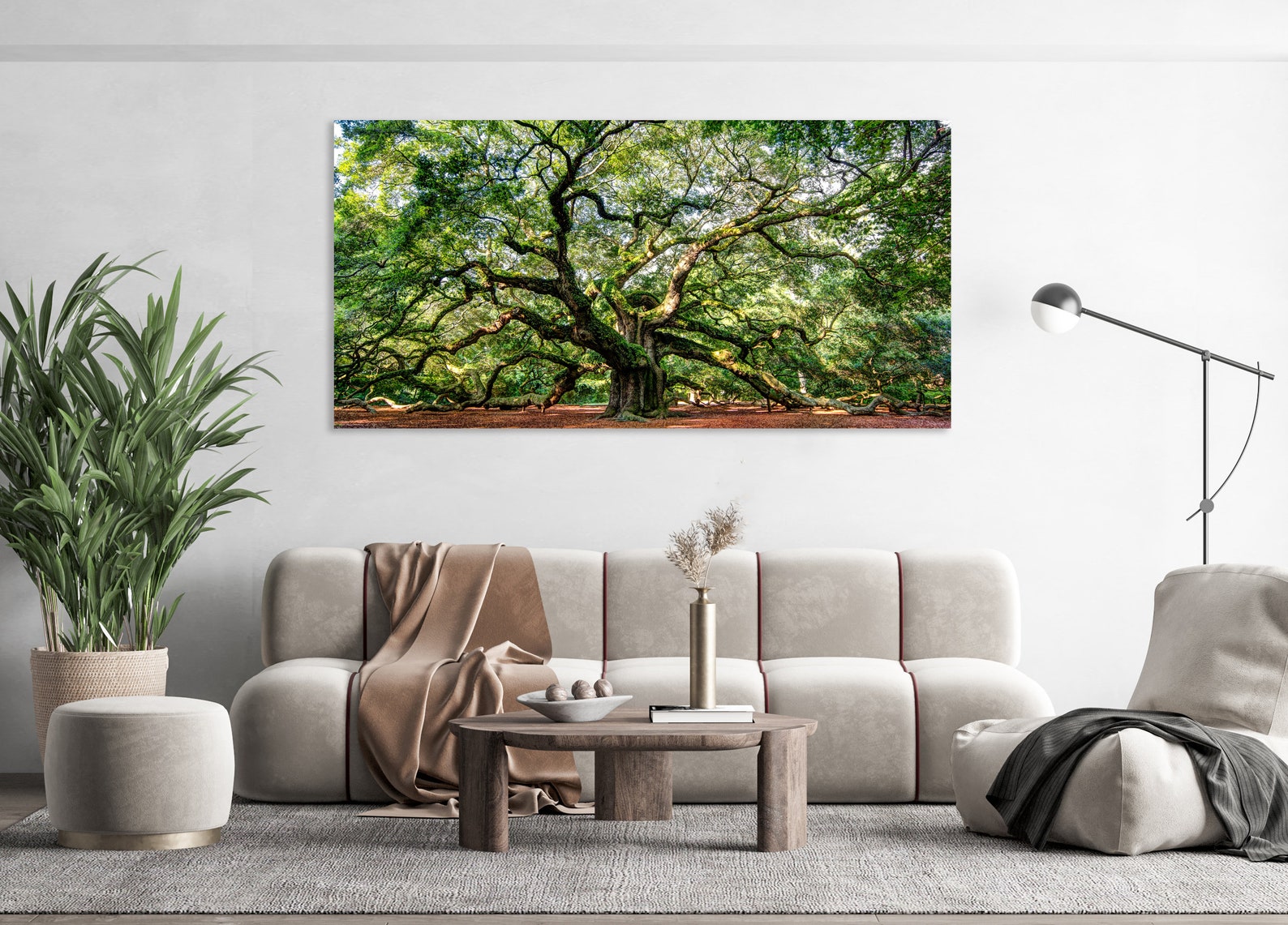 Angel Oak Tree Canvas Print, Oak Tree Art, Huge Canvas Wall Art, Angel ...