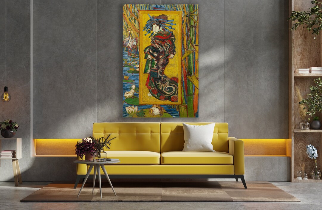 Courtesan Wall Art, Vincent Van Gogh Art, Huge Canvas Home Decor ...