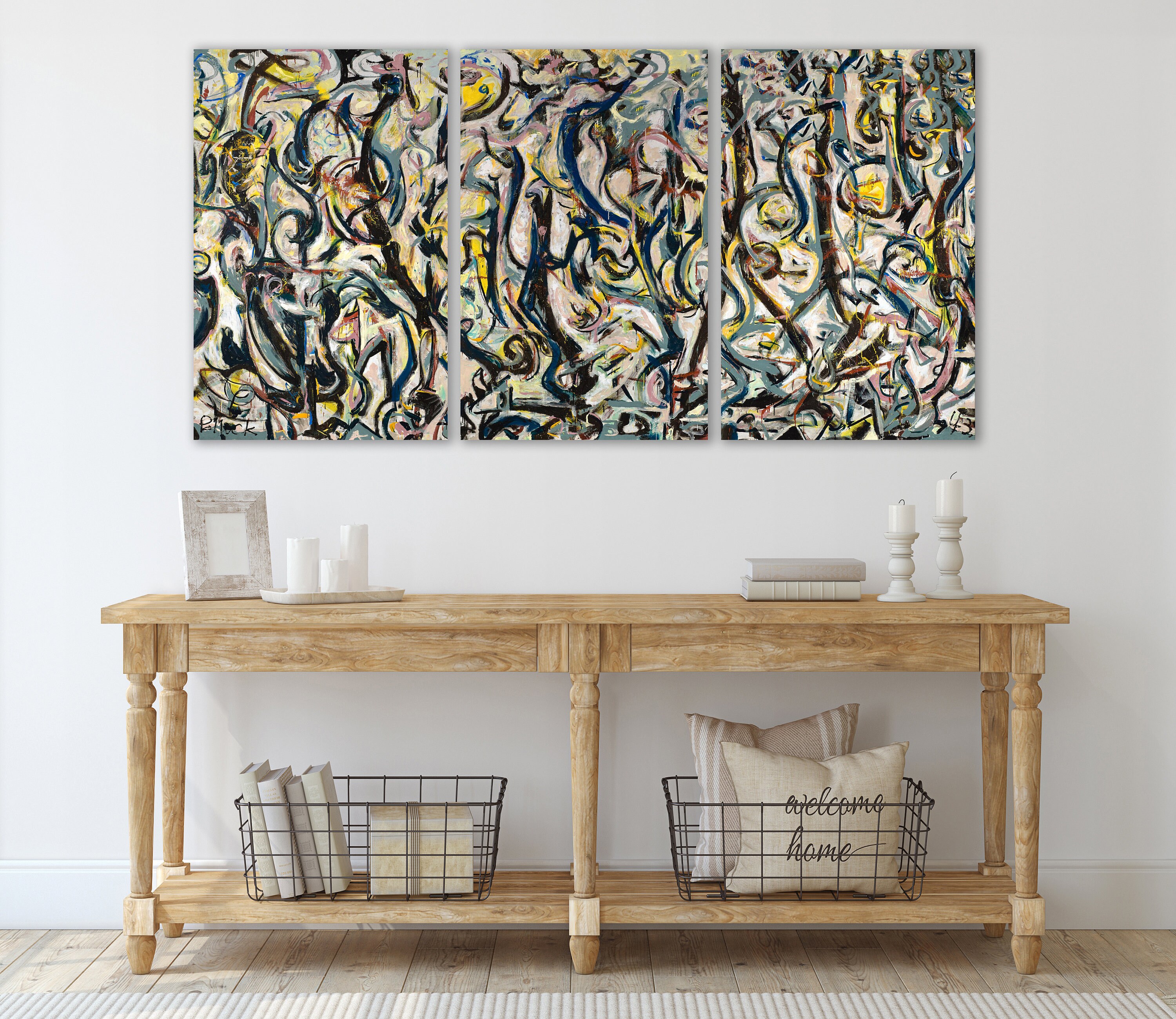Mural Wall Art, Jackson Pollock Art, Mural Wall Decor, Huge Canvas Wall ...