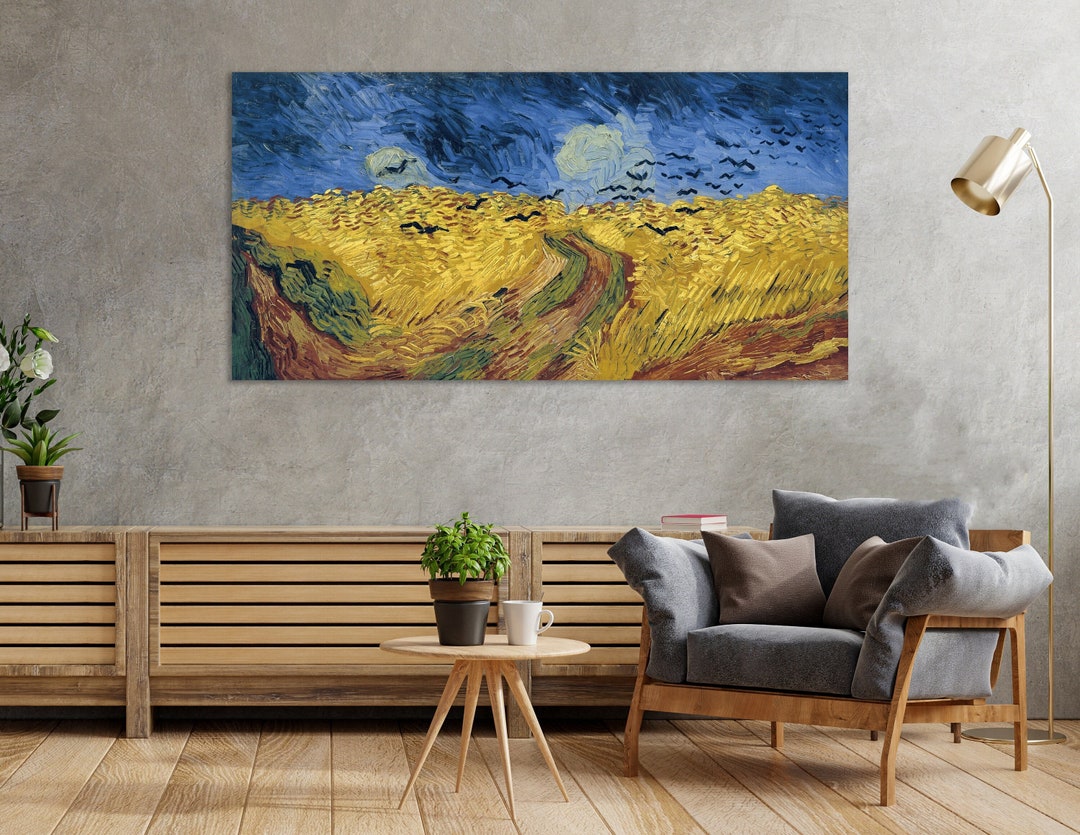 Wheatfield With Crows Wall Art, Huge Canvas Wall Decor, Van Gogh Art ...
