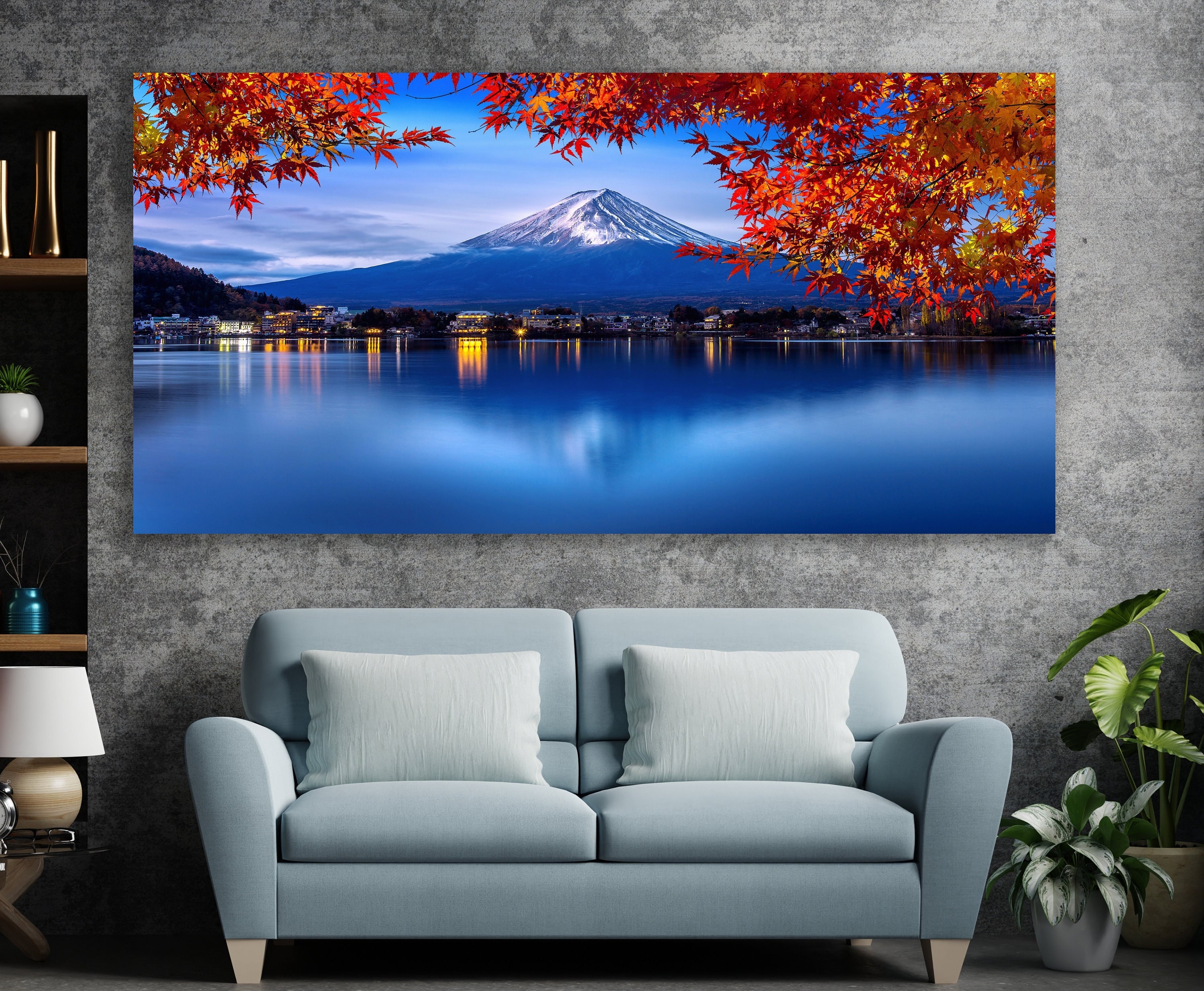 Mount Fuji Art Huge Canvas Wall Art Japanese Art Fuji - Etsy
