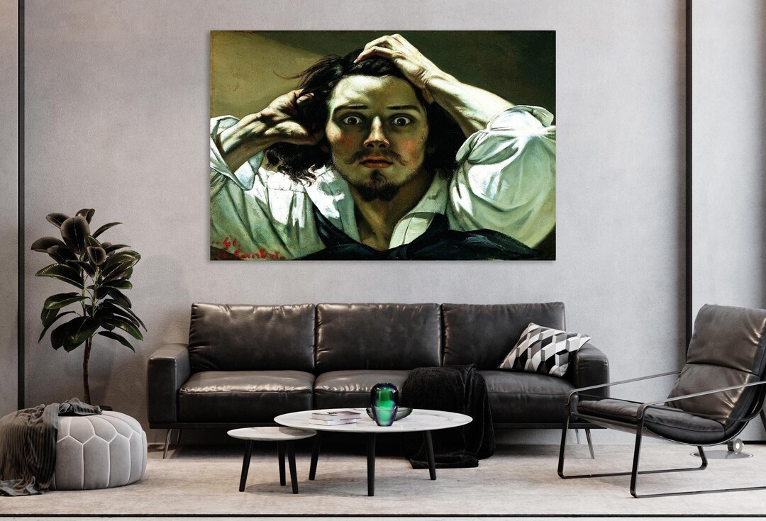 The Desperate Man Wall Art, Gustave Courbet, Huge Canvas Home Decor ...