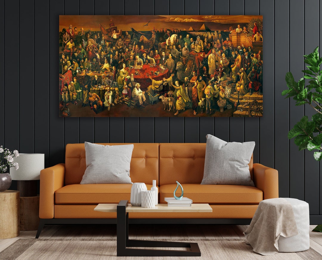 103 Famous People Wall Art, Huge Canvas Home Decor, Discussing the ...
