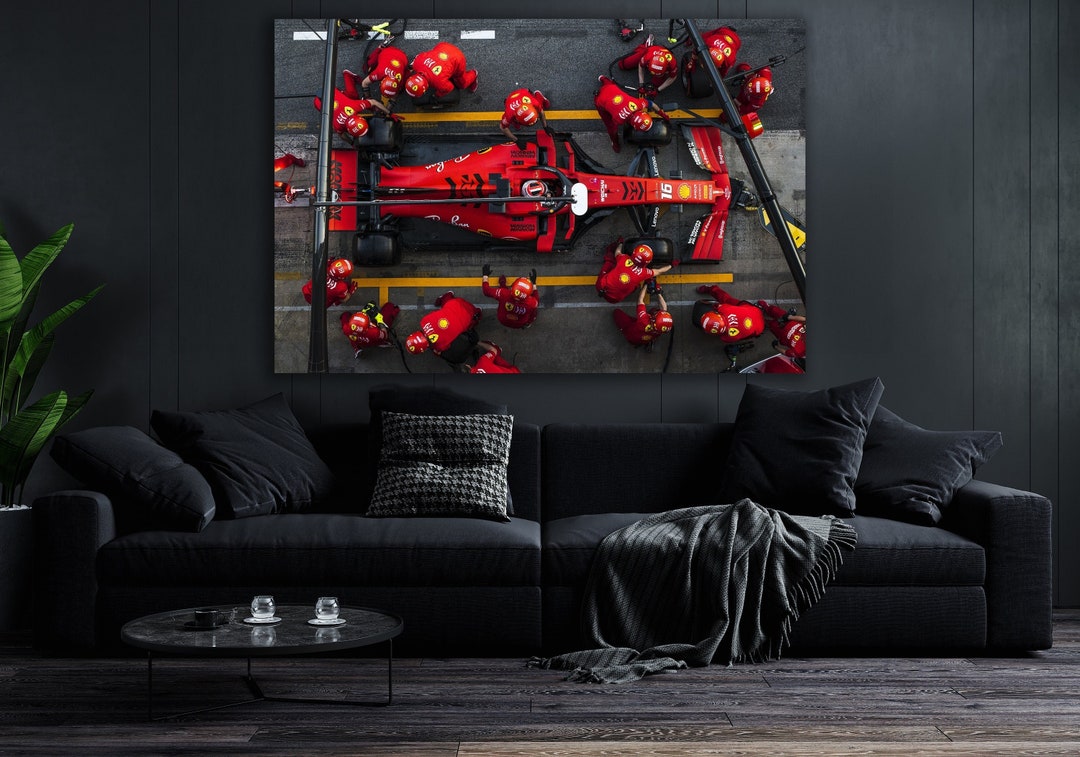 Formula1 Wall Art, F1 Pit Stop Art, Formula 1 Wall Decor, Huge Canvas ...
