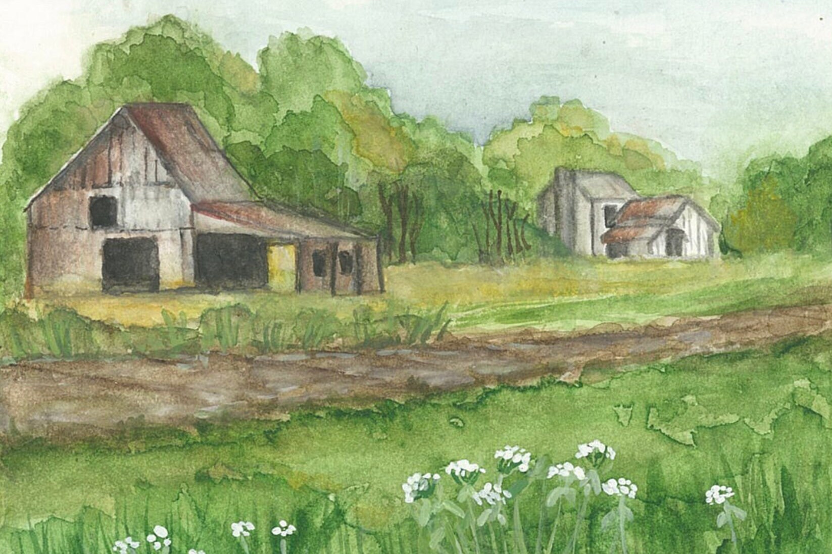 Country Barns Note Cards - Etsy