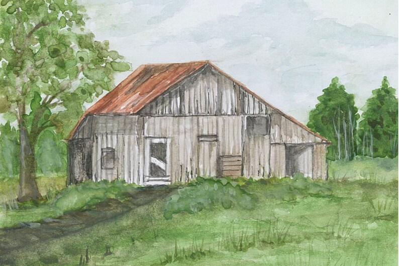 Country Barns Note Cards - Etsy