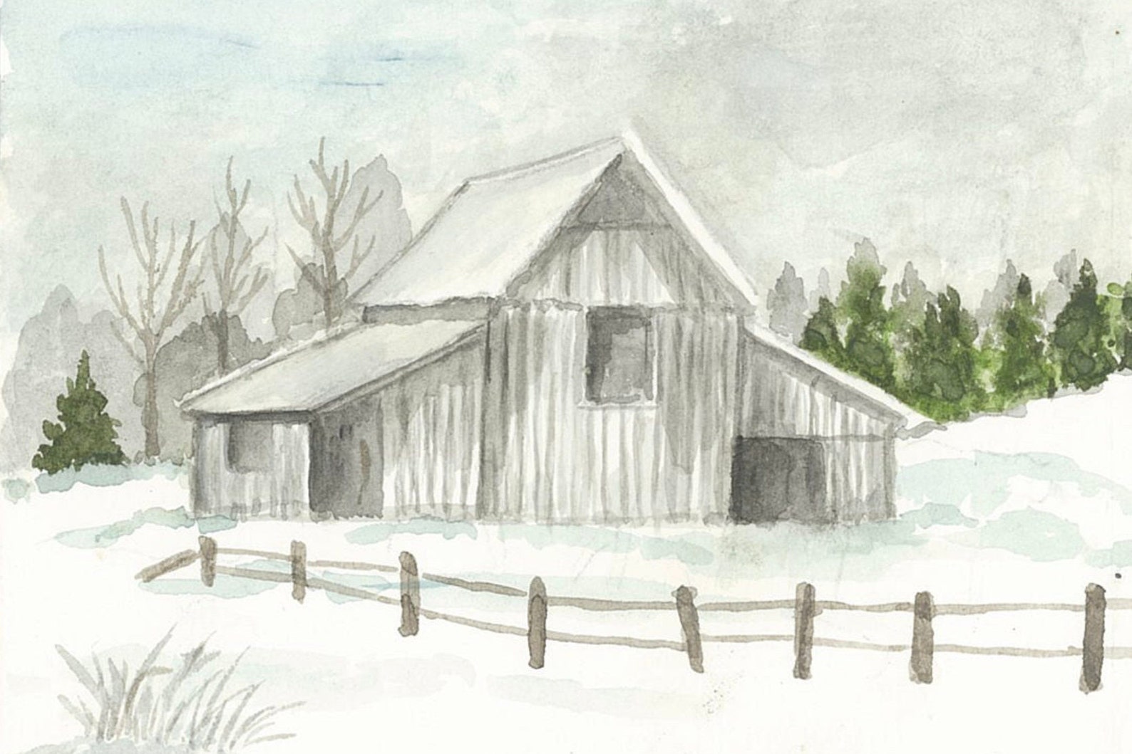 Country Barns Note Cards - Etsy