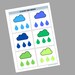 Cloud and Drops Color Match Worksheet | Logical Thinking | Colour Sort ...