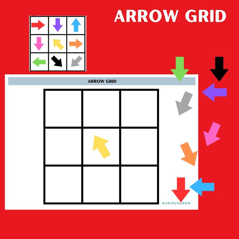 Arrow Grid Printable Worksheet | Logical Thinking Worksheet | Brain ...
