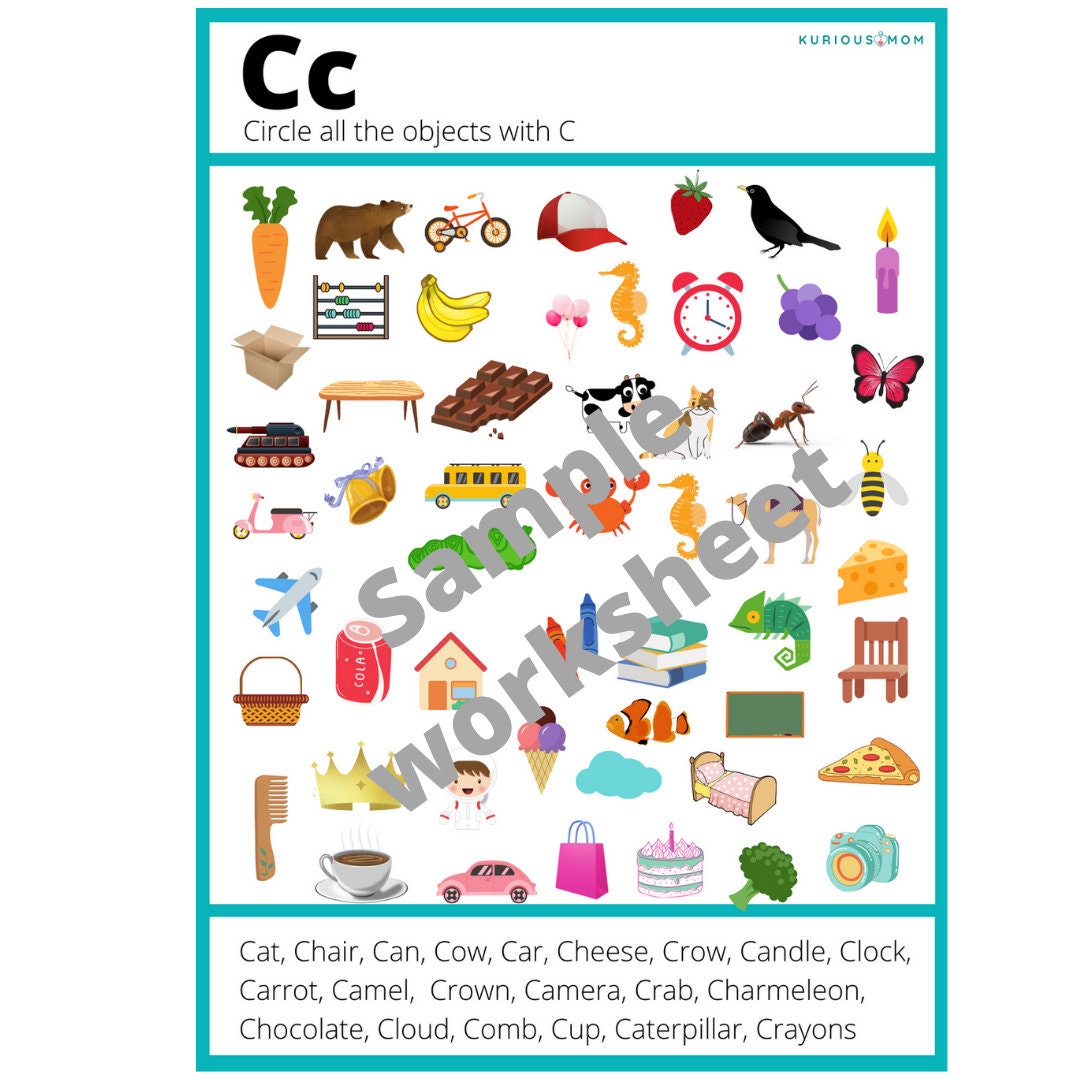 I Spy Alphabet Printable Worksheet | Etsy