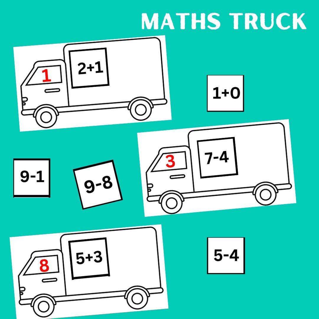 Maths Truck Printable Worksheet Logical Thinking Brain Booster for Kids ...