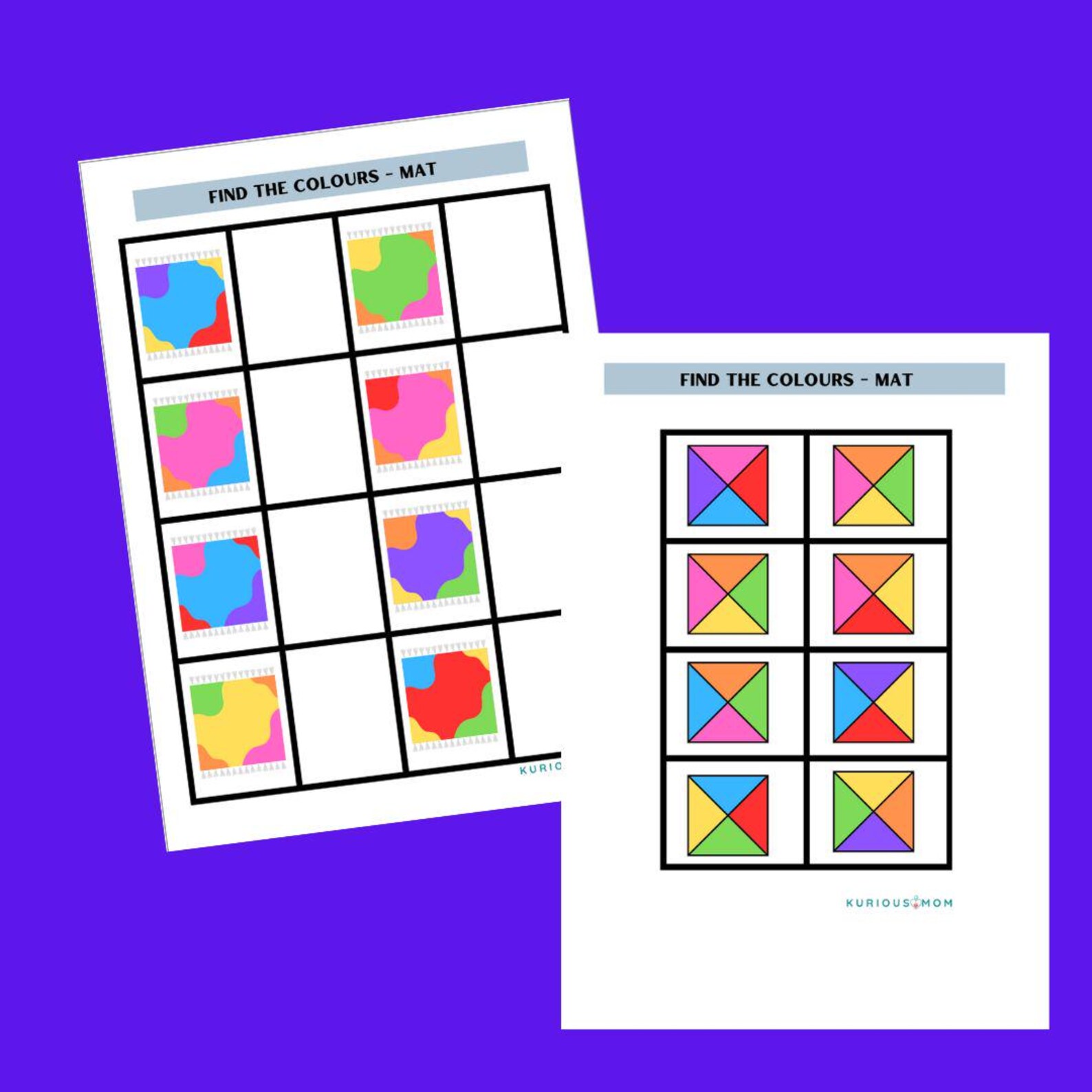 Find the Colors Worksheet | Logical Thinking | Brain Booster - Etsy