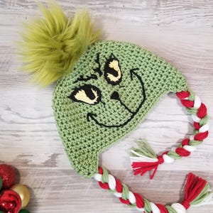 Grinch Inspired Crochet Hat, for Kids & Adults - Etsy