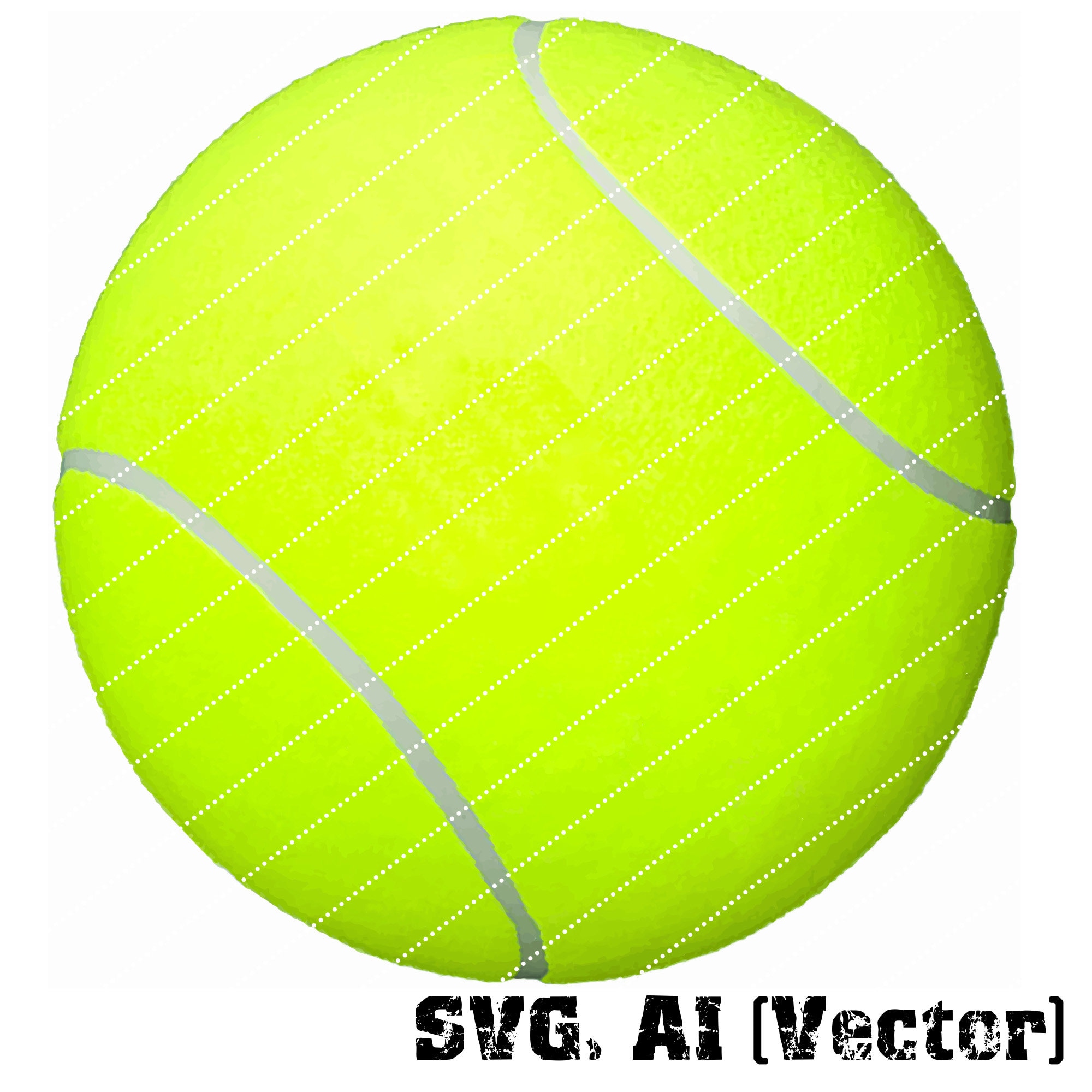 Tennis Ball - Official Wilson-type Tennis Balll • Svg-ai-pdf-jpg-png ...