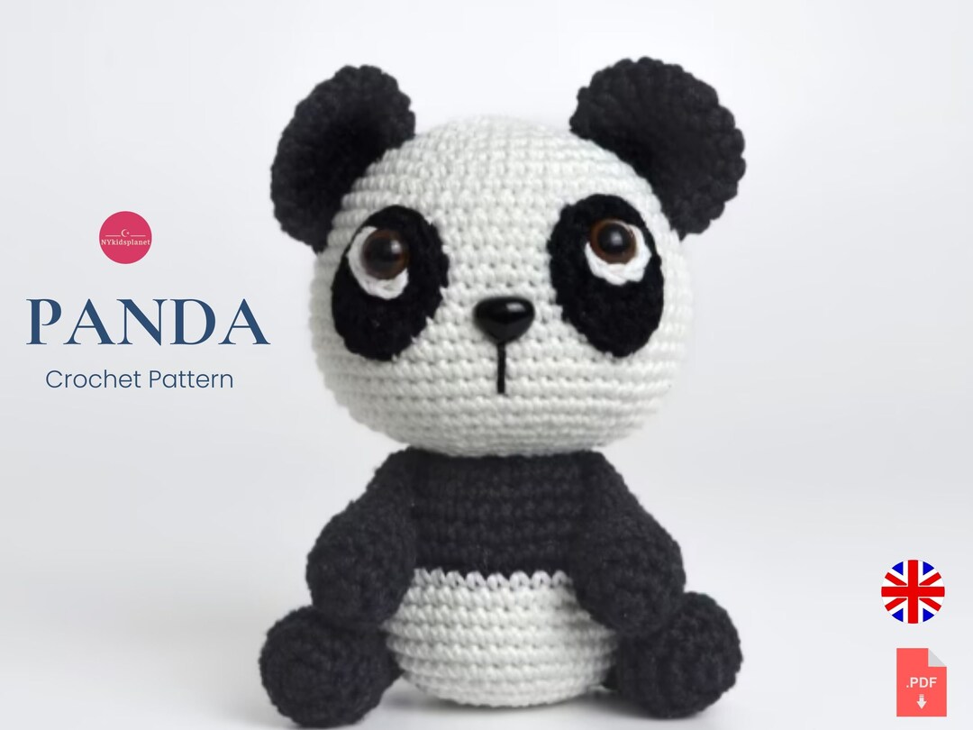 Panda-crochet Panda Bear Toy Amigurumi Pattern, Easy Crochet Toy Pdf ...