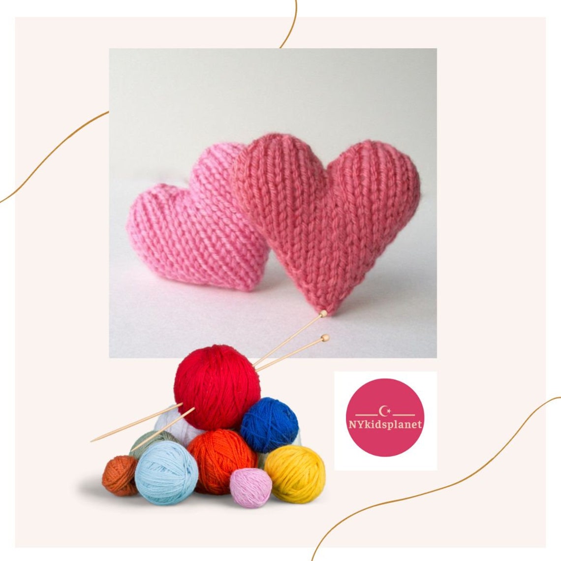 Knitting Heart Heart PATTERN Knitting PDF Download Plush Heart Knitting ...