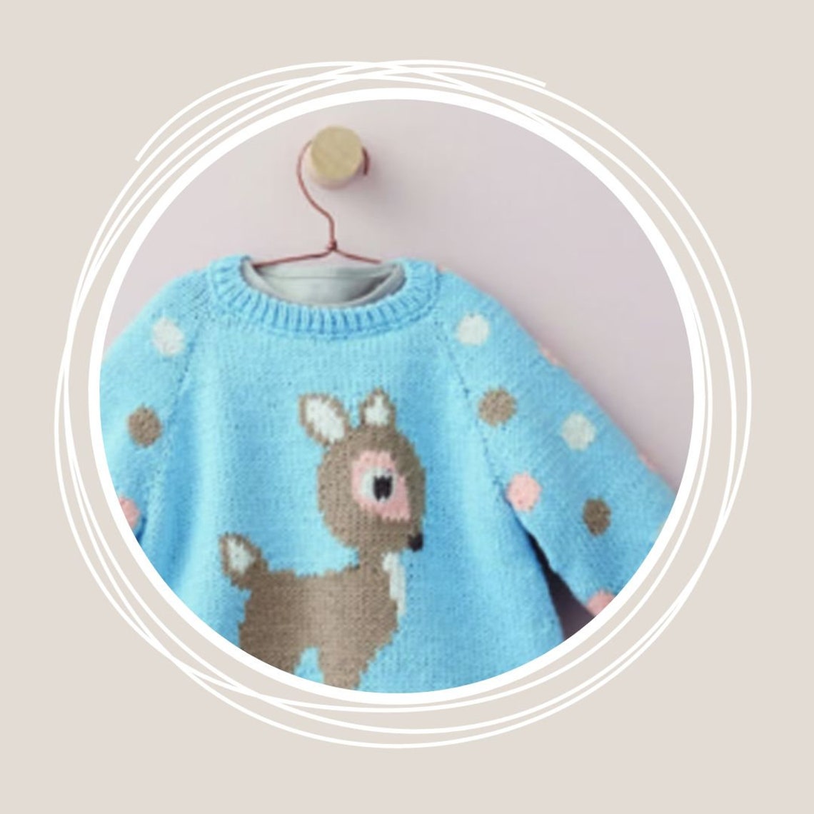 Sweater in Lambswool PDF Downloadable Lamb Sweater Knitting Sweater Lamb Kids Loving Sweater ...