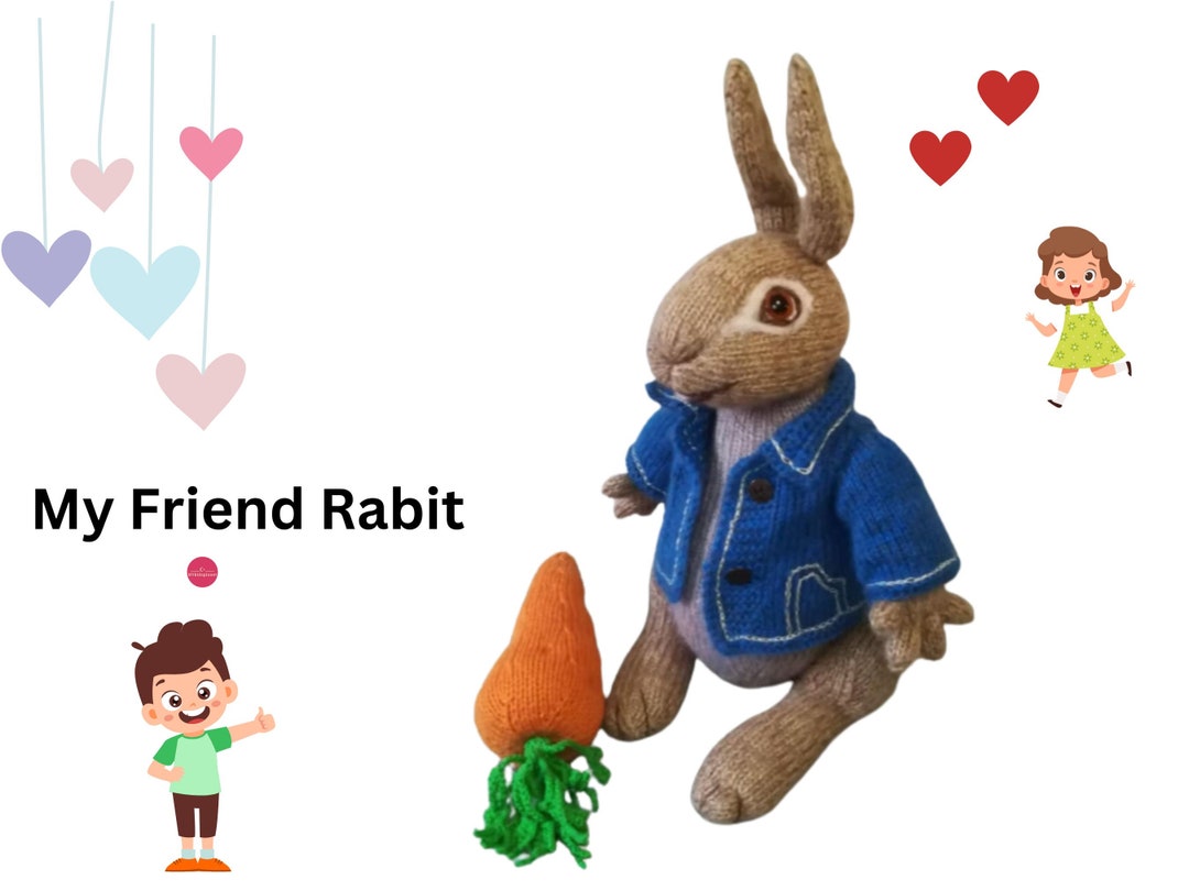 Peter Rabbit Rabit Knitting Patern Kids Best Friend Rbit Rabit Gift ...