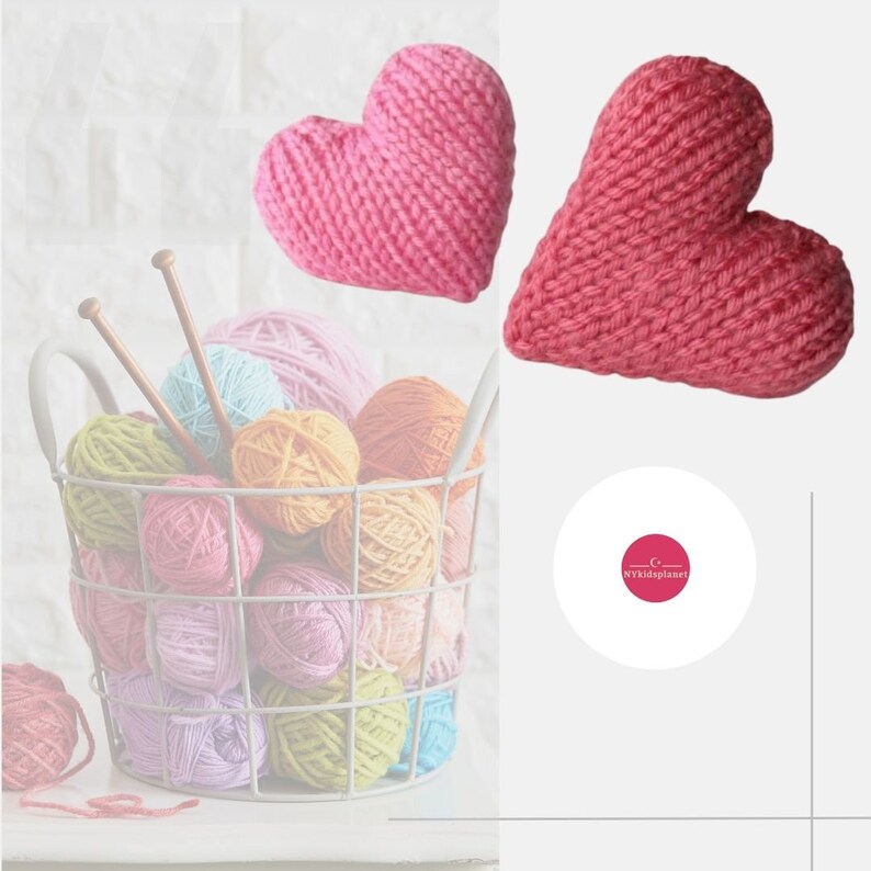 Knitting Heart Heart PATTERN Knitting PDF Download Plush Heart Knitting ...