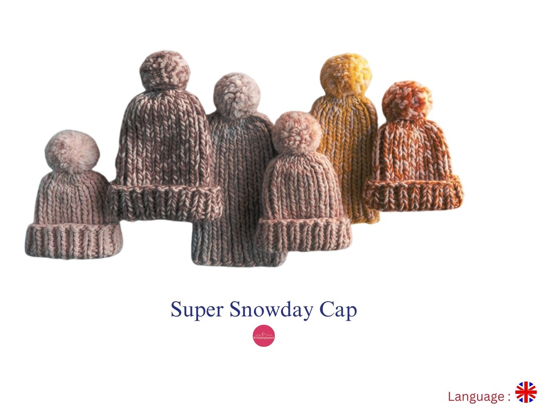 Cap Super Snowman Cap Knitting Pattern Easy Knitted Cap Snowman Pompom ...