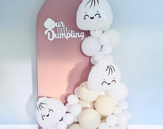 21" Dumpling Bao Bun Jumbo Balloon | Little Dumpling Baby Shower Party ...