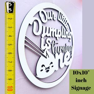 Our Little Dumpling Sign One Year Old Boy Birthday Dumpling Wall Art ...