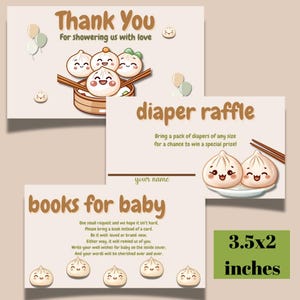Dumpling Baby Shower Invitation Dim Sum Our Little Dumpling Sign Boy ...