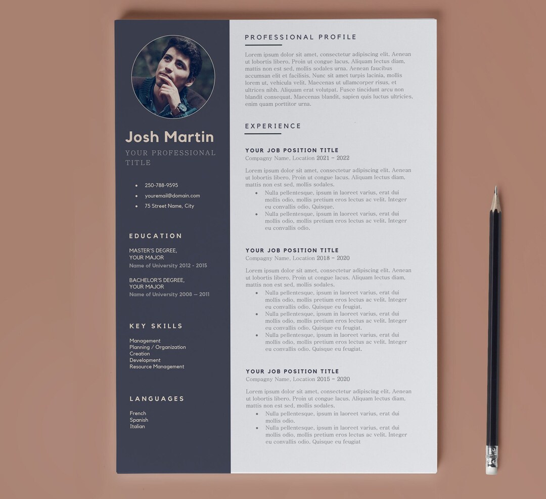 Modèle De CV Homme Professionnel Moderne Et Original Pour Mac Et Pc ...